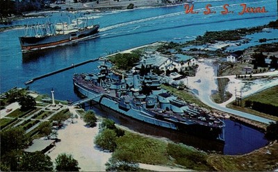 USS Texas Veteran Battleship USN Aerial View Navy Ship 1961 Postcard ...