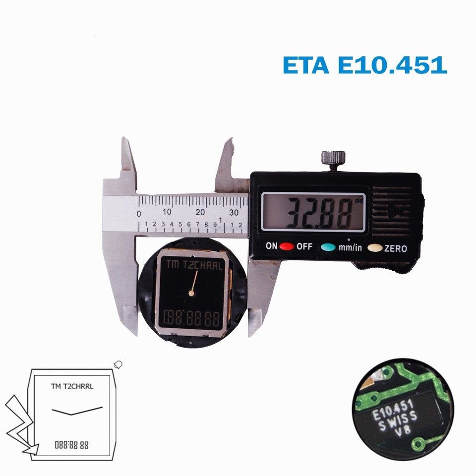BREITLING ETA E10.451-Analog /Digital Movement-v8-Without Stem-With ...