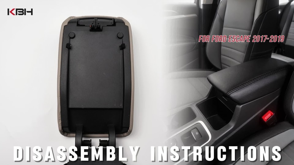 Center Console Lid Armrest Replacement Cover Black for Ford Escape 2017 ...