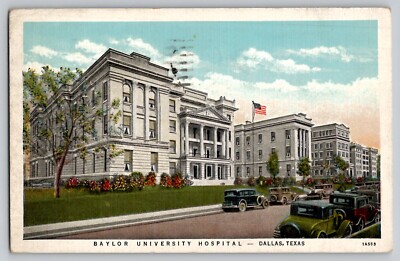 Baylor University Hospital Dallas TX Texas Vintage Linen Postcard 1950 ...