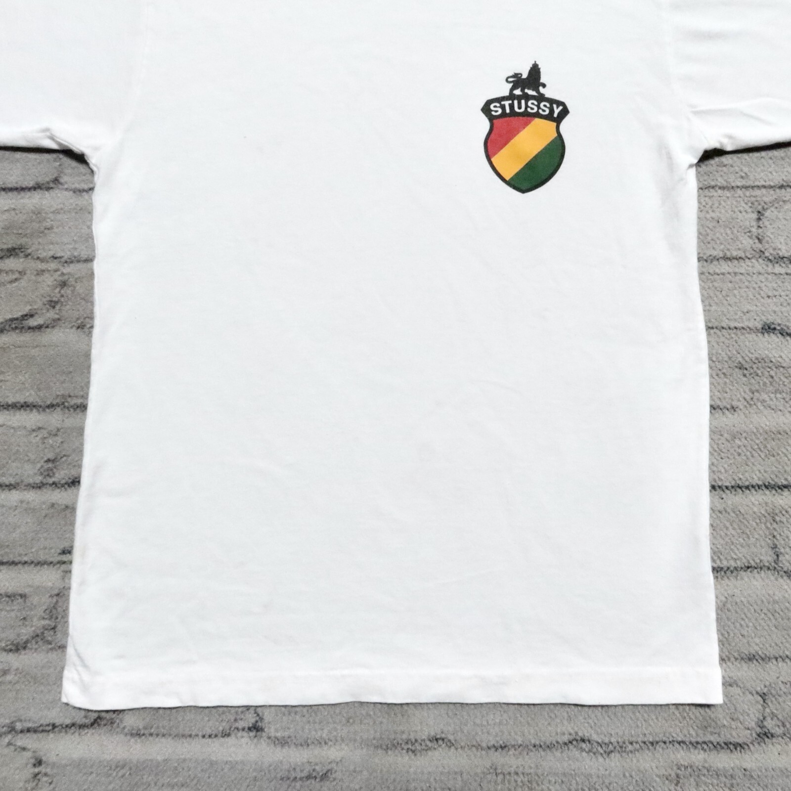 Vintage 90s Stussy Rasta Lion Crest Logo Shirt Size S… - Gem