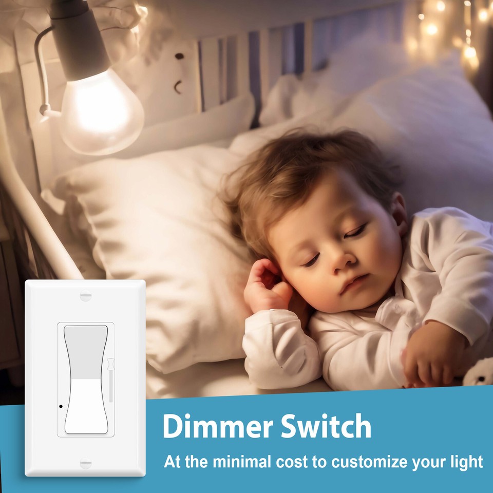 10 Packs LED Decora Rocker Dimmer, Single & 3-Way Switch, CFL 600W ...