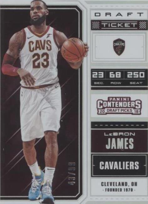 2018 Panini Contenders Draft Picks - LeBron James #41 Draft Ticket ...