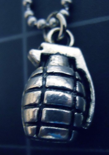 Necklace 3d Grenade Pendant Stainless Steel Ball Chain New Bomb Charm ...