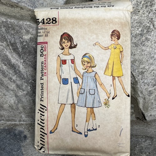 Simplicity # 5428 Sewing Pattern: Girls' & Chubbies' One-Piece Dress ...