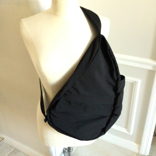 Vintage LL Bean Healthy Back Bag Sling Ameribag Black Nylon Adjustable ...