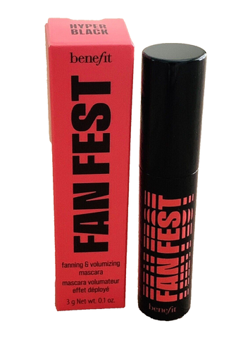 Benefit FAN FEST Fanning & Volumizing Mascara in Hyper Black 3g travel ...
