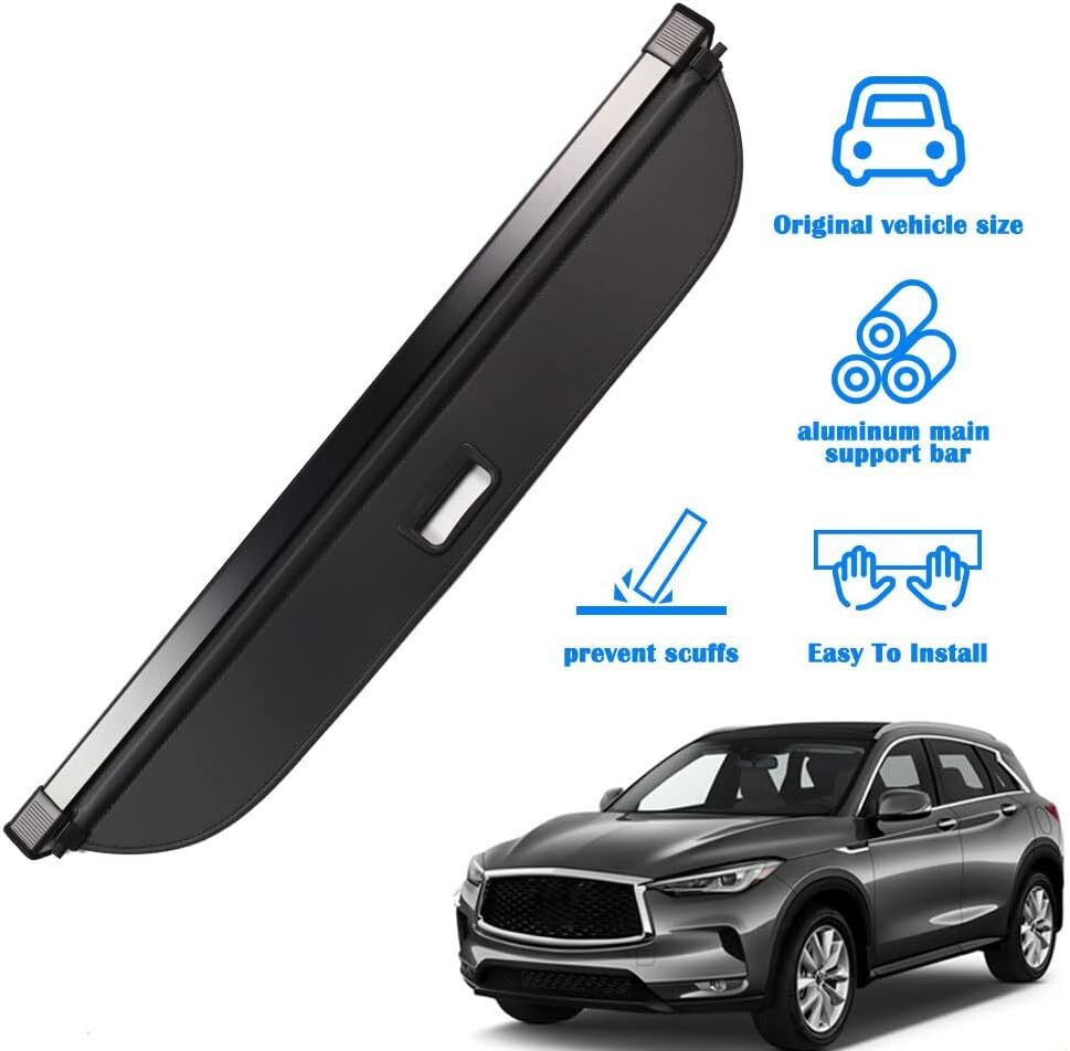 Fits 2019-2025 INFINITI QX50 Retractable Rear Trunk Cargo Security ...