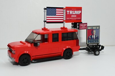 Trump Red Chevy Suburban Custom Model compatible and Built with LEGO ...