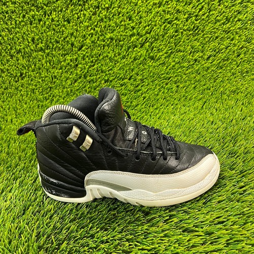 Nike Air Jordan 12 Retro Boys Size 4Y Black White Athletic Shoes ...