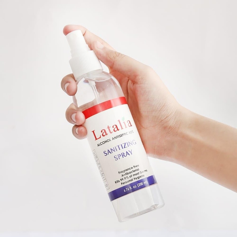 Latalia Hand Sanitizer Spray - Unscented Disinfectant Spray 200ml 6 ...