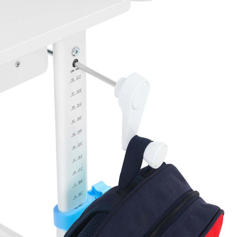 Blue Height Adjustable Kids Study Desk Ergonomic Table Boys Gift w ...