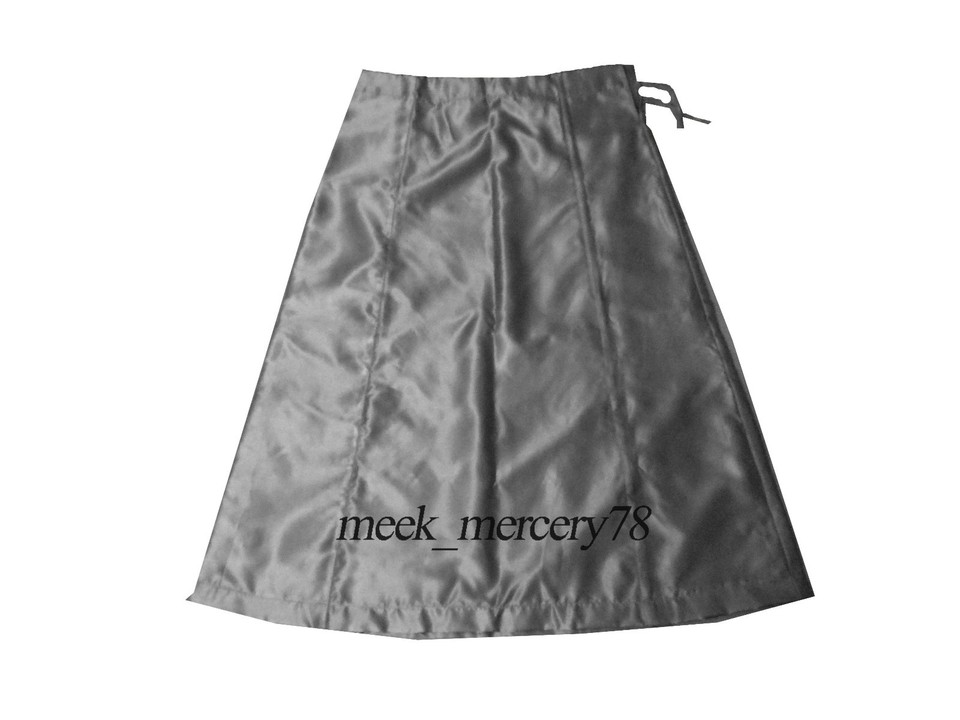 Satin Silk Women Saree Underskirt Inskirt Petticoat Adjustable Waist ...