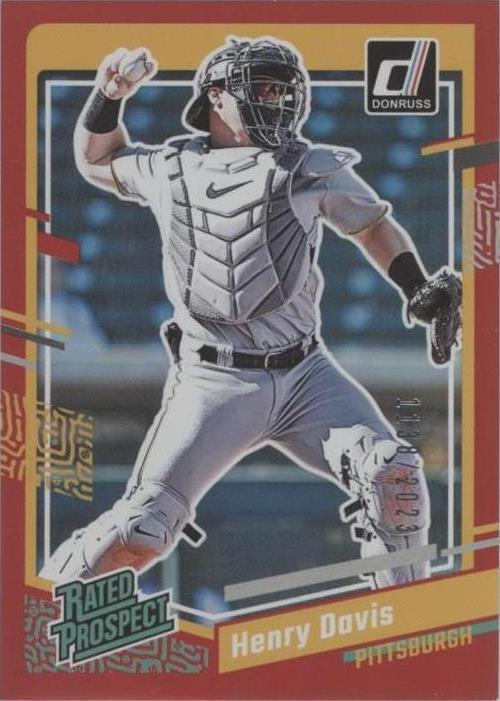 2023 Panini Donruss - Rated Prospect Henry Davis #36 Holo Red /2023 (RC ...