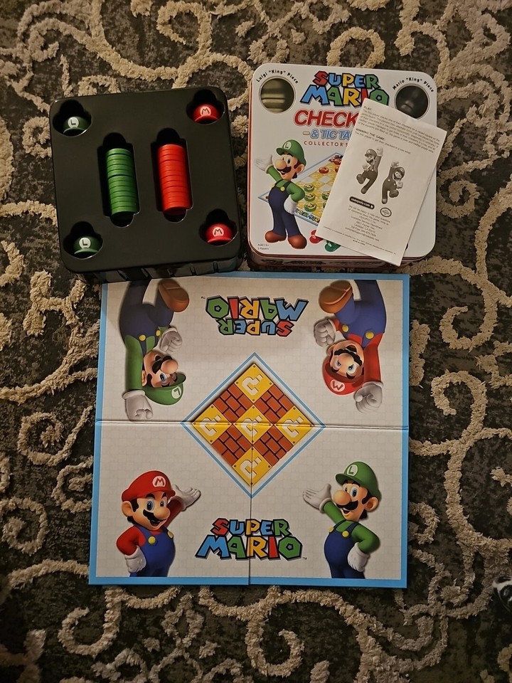 Super Mario Checkers/Tic Tac Toe Collector’s Game Set | eBay