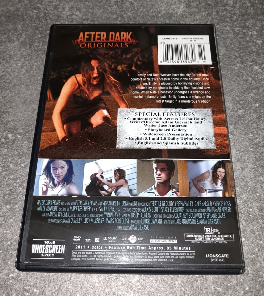 FERTILE GROUND - LIONS GATE FILMS (2011) - Horror Movie - DVD REGION 1, US CAN | eBay UK