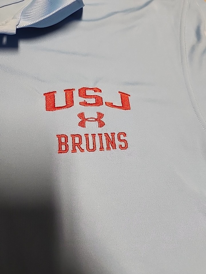 USJ Bruins Logo Blue Lightweight Under Armour Polo Shirt Mens Large | eBay