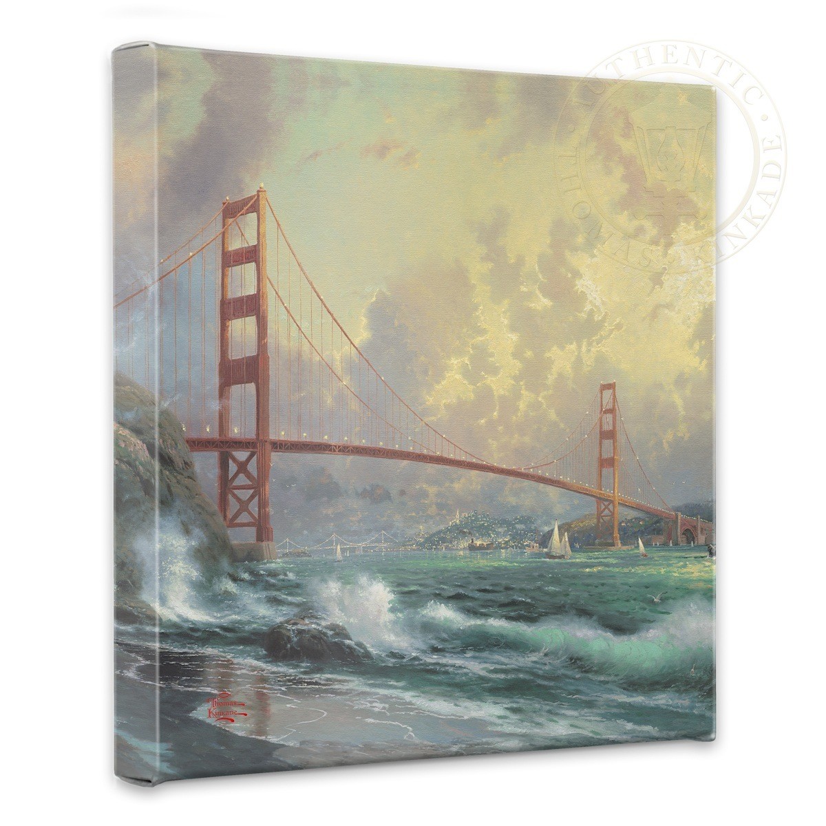 Thomas Kinkade San Francisco Golden Gate Bridge Open Edition Wrapped ...