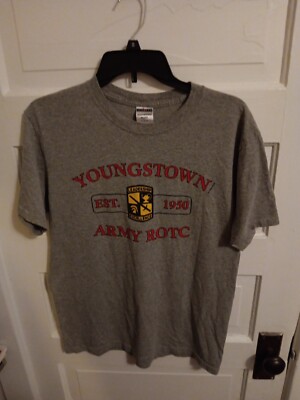 Military T-Shirt: USArmy ROTC Youngstown University Est 1950 Gray Size ...