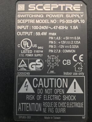 SCEPTRE PS-303-6PL10 SWITCHING POWER SUPPLY | eBay Australia