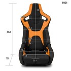 [Venom Series] PVC Reclinable Black+Orange Racing Seats Car Seats Pair ...