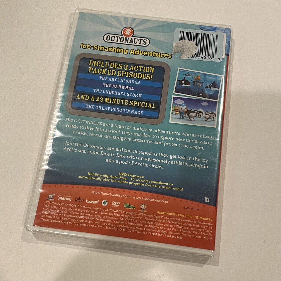 NEW Octonauts: Ice Smashing Adventures DVD Sealed Children’s Cartoon ...