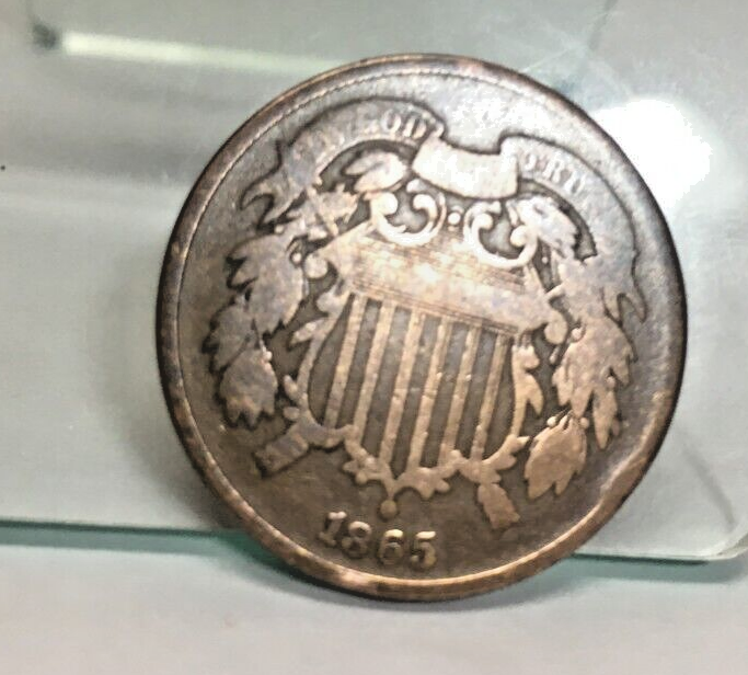 Civil War era 1865 two cent copper coin original authentic Civil War ...