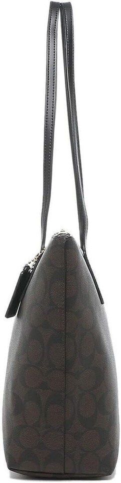 [Coach] Signature City Zip Tote Tote Bag F58292 Brown/Black | eBay