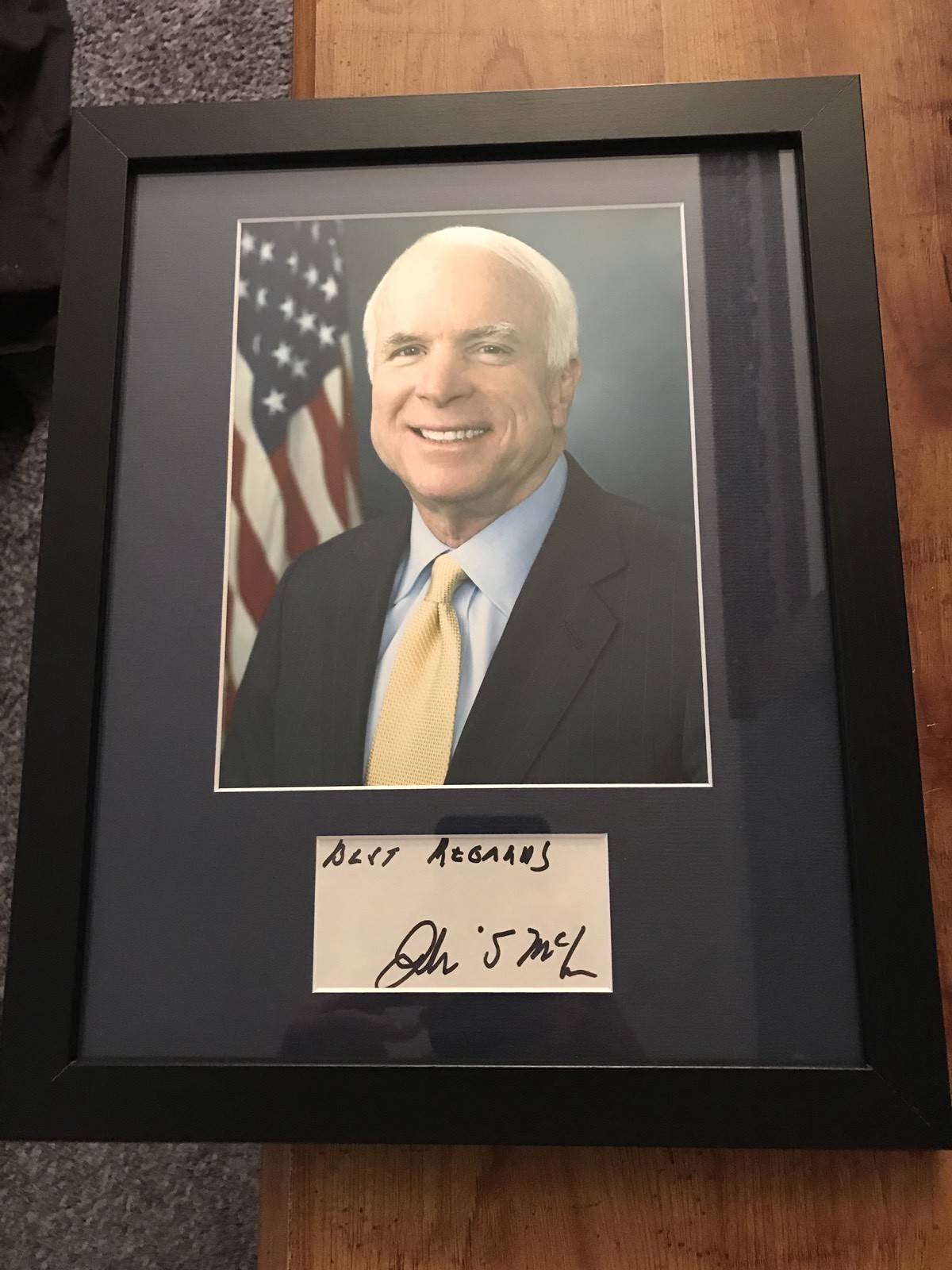 ARIZONA SENATOR JOHN S. MCCAIN FRAMED MATTED | Grelly USA