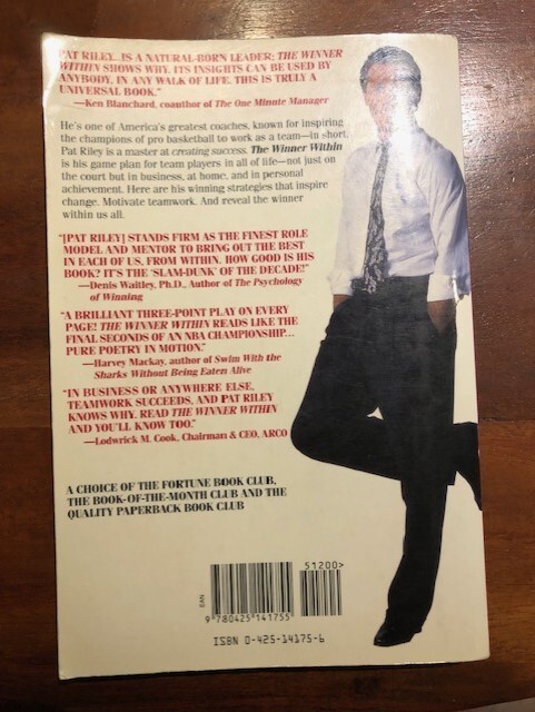 The Winner Within by Pat Riley Self Help Basketball Coaching Book LA ...