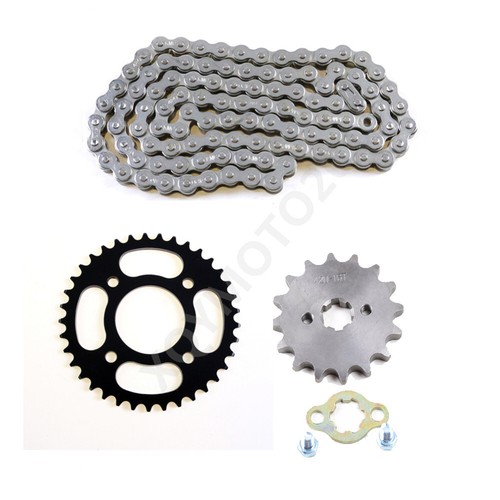 420 Front Rear Chain 37T Sprocket Kit 110cc 125 50 for Pit Bike XR50 ...