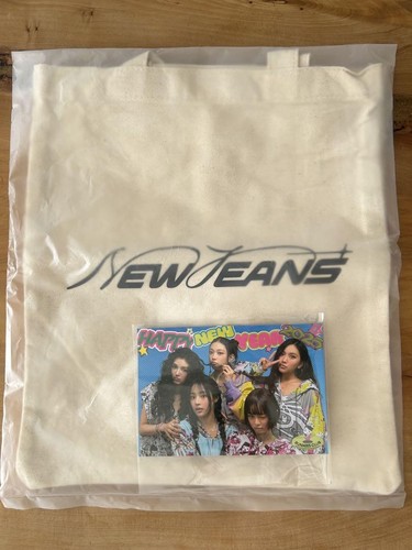 Newjeans Tote Bag with Greeting Photo Card FC Official NJZ Merchandise ...