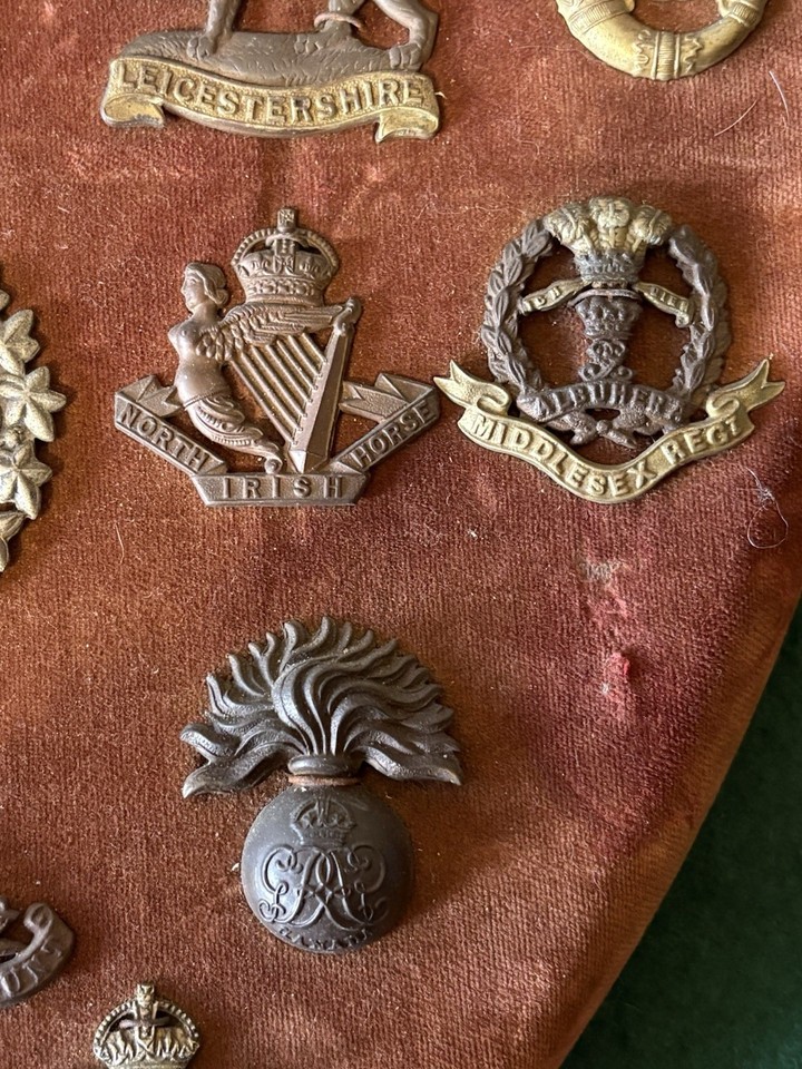 WW1 Shield Display Board With 22 Irish, Scottish , English, Canadian ...