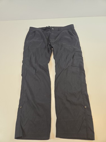 Prana Pants Mens 38x30 Black Nylon Stretch Zion Pants Logo Hiking Gorp ...