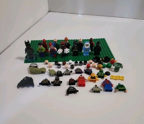 LEGO DC and Marvel Minifigure Lot Figures, Helmets, Heads, Parts | eBay