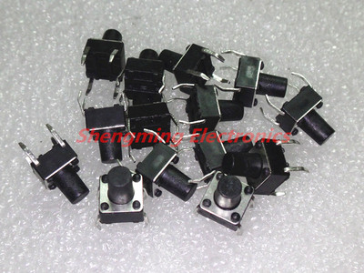 100PCS Momentary Tactile Push Button Switch Tact Switch 6X6X8mm 4-pin ...
