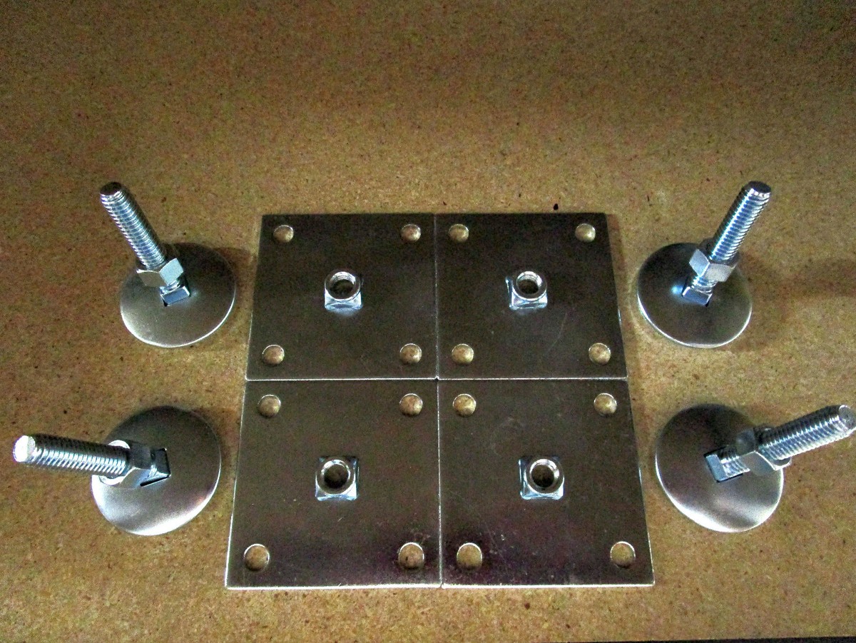 Leg Leveler Mounting Plate Swivel Leveling Feet Stainless Steel