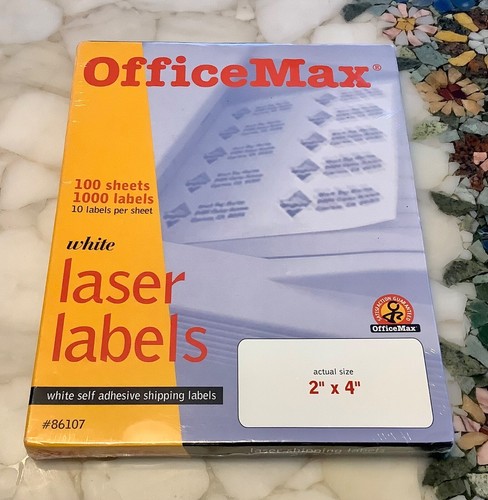 OfficeMax - White Labels for Laser Printers 800 2 X 4 # 86107 for sale ...