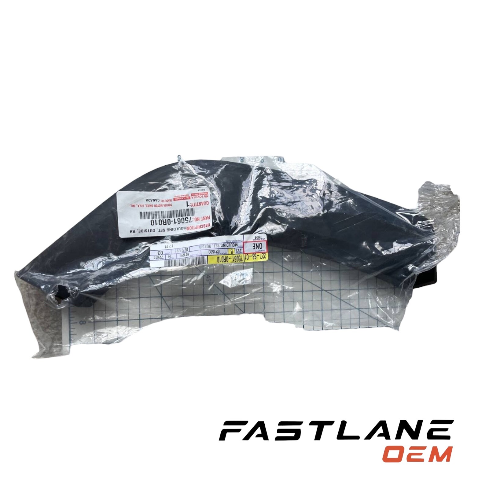 Genuine OEM Toyota 75061-0r010 Right Outside Wheel Opening Molding 2019 ...