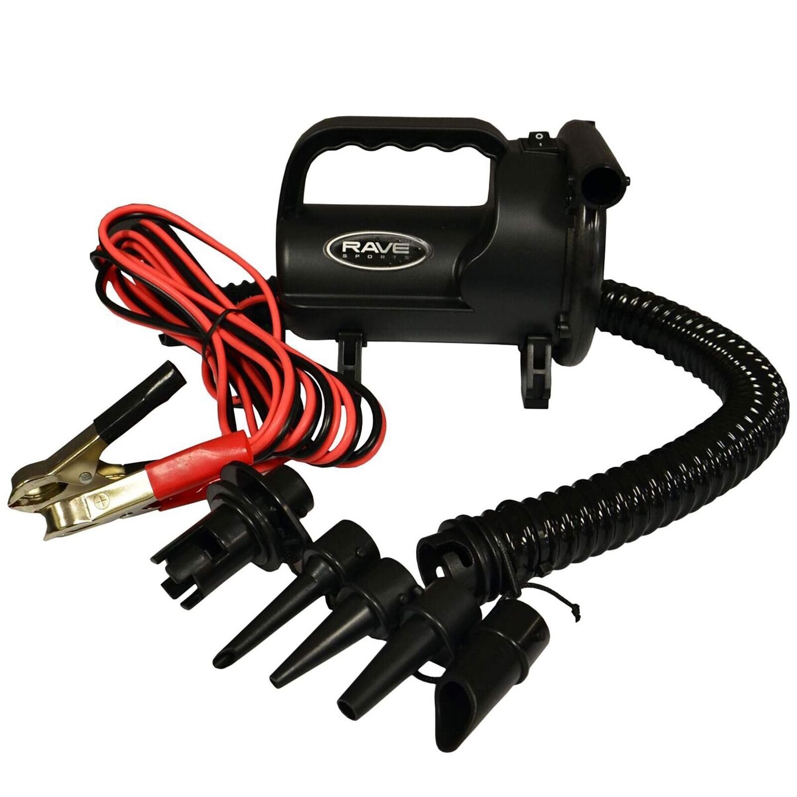 RAVE Sports 12V High Pressure Inflator/Deflator , Black, 5.75" x 5" x 5 ...
