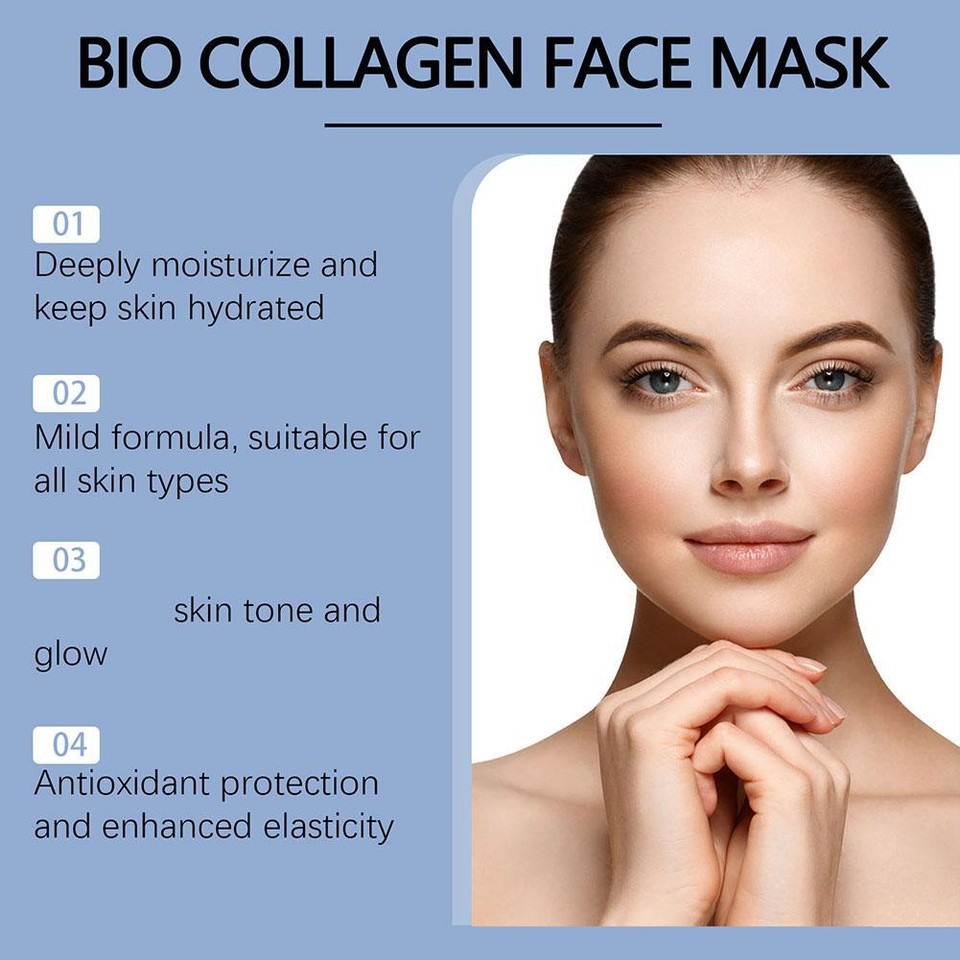 Bio Collagen Face Mask Fine Line Remover Shrink Pores Moisturizing ...