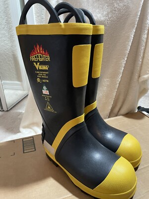 Viking Footwear Men's Firefighter Felt Lined Boot 14" Tall Snug Fit ...