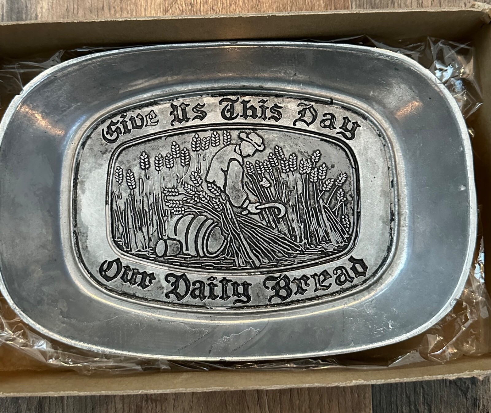 Vintage Give Us This Day Our Daily Bread Serving Tray Plate Decor | eBay