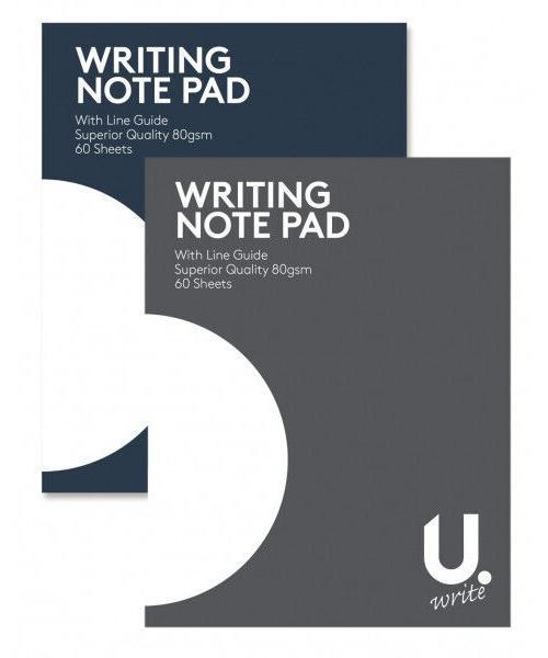 Plain Writing Pad - Paper Notebook NotePad Stationery College White ...