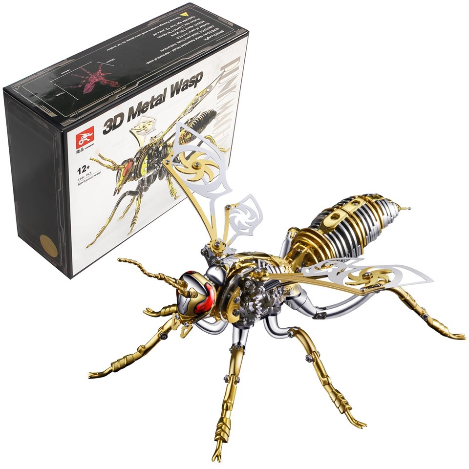 OreilleStar 3D Metal Puzzle for Adults Mechanical Wasp Model Kits DIY ...