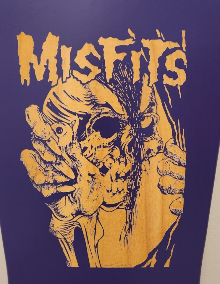 Misfits - Evil Eye - Skull Purple Skateboard Deck - Smoke/Black Wood ...