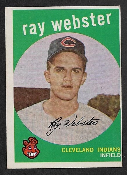 1959 Topps #531, Ray Webster RC, EX, *2-Yr MLB Player*, HIGH NUMBER ...