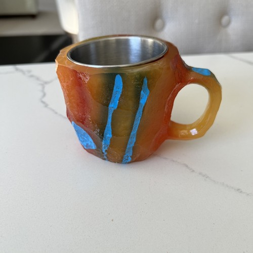 Resin Mineral Crystal Coffee Mugs With Handle. Elegant Fake Mineral ...