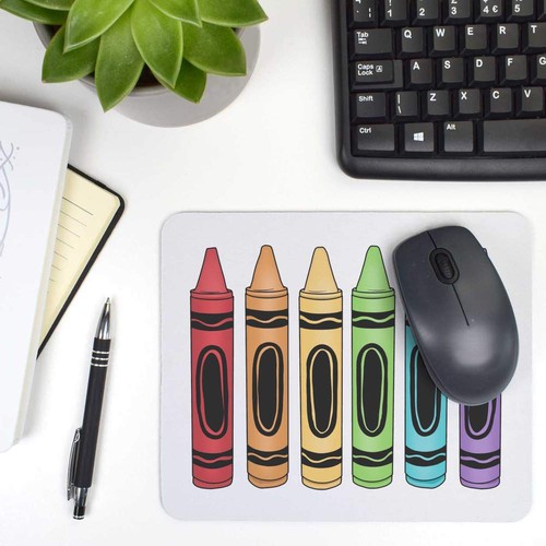 'Rainbow Crayons' Mouse Mat / Desk Pad (MO00036745) | eBay