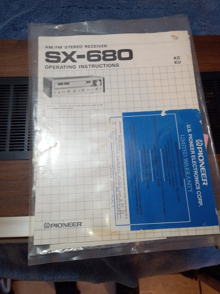 PIONEER SX-680 SOLID STATE AM/FM STEREO RECEIVER | eBay
